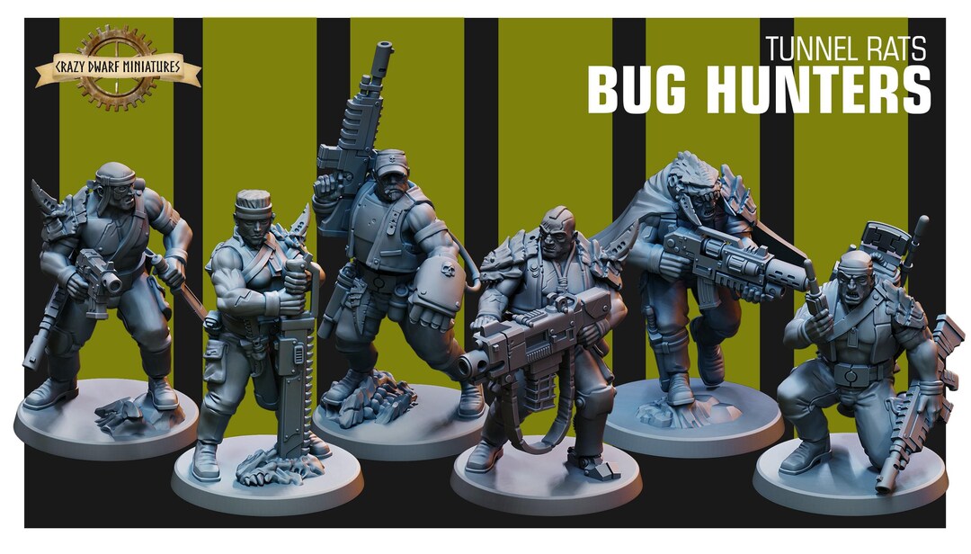 Imperial Jungle Fighters | Bug Hunters V.1 | 3D Printed Resin Miniature ...