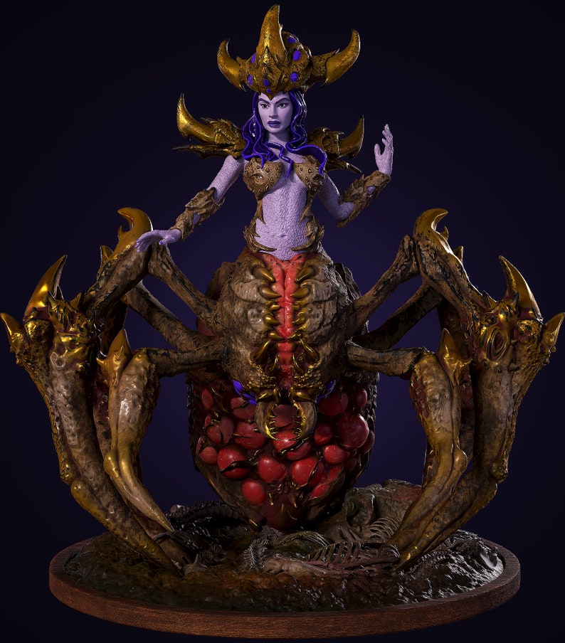 D&D Drider Spider Queen 3D Printed Resin Miniature by Hold - Etsy