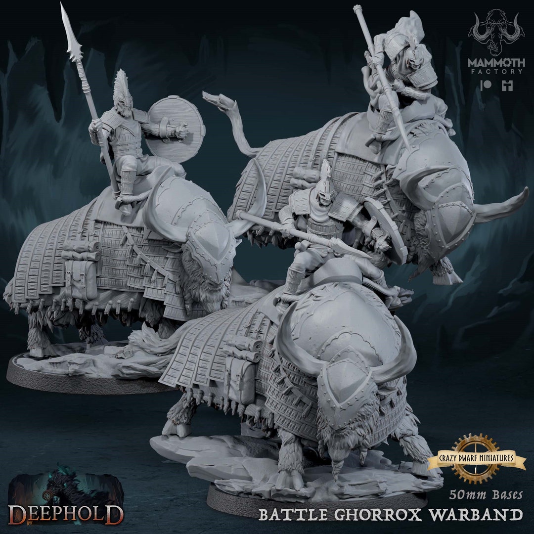 Battle Ghorrox Warband | Deephold | 3D Printed Resin Miniature | by ...