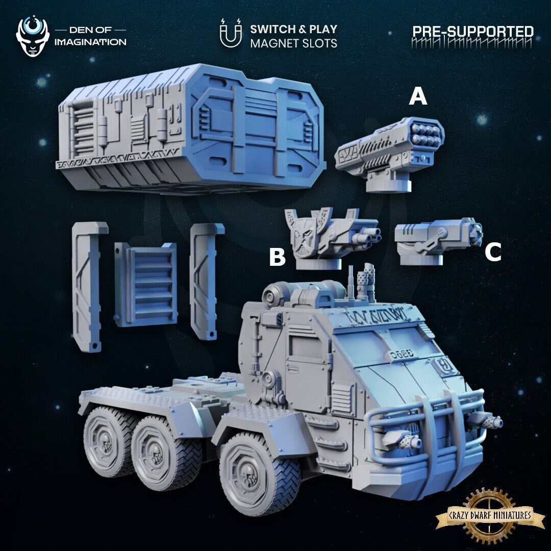 Oreseeker Cruiser | Khazaroth Empire | 3D Printed Resin Miniature | by ...