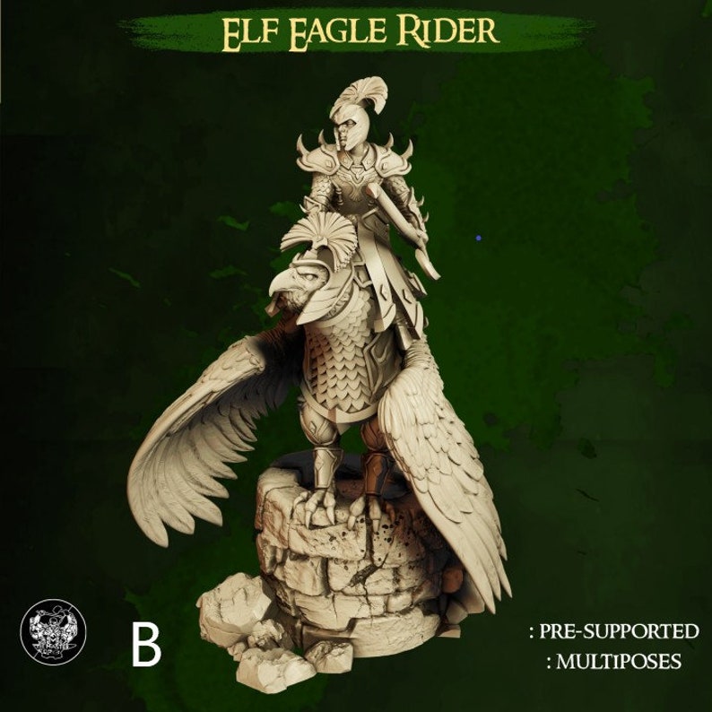 D&D High Elf Eagle Riders | Dungeons and Dragons | 28mm/32mm Miniature ...