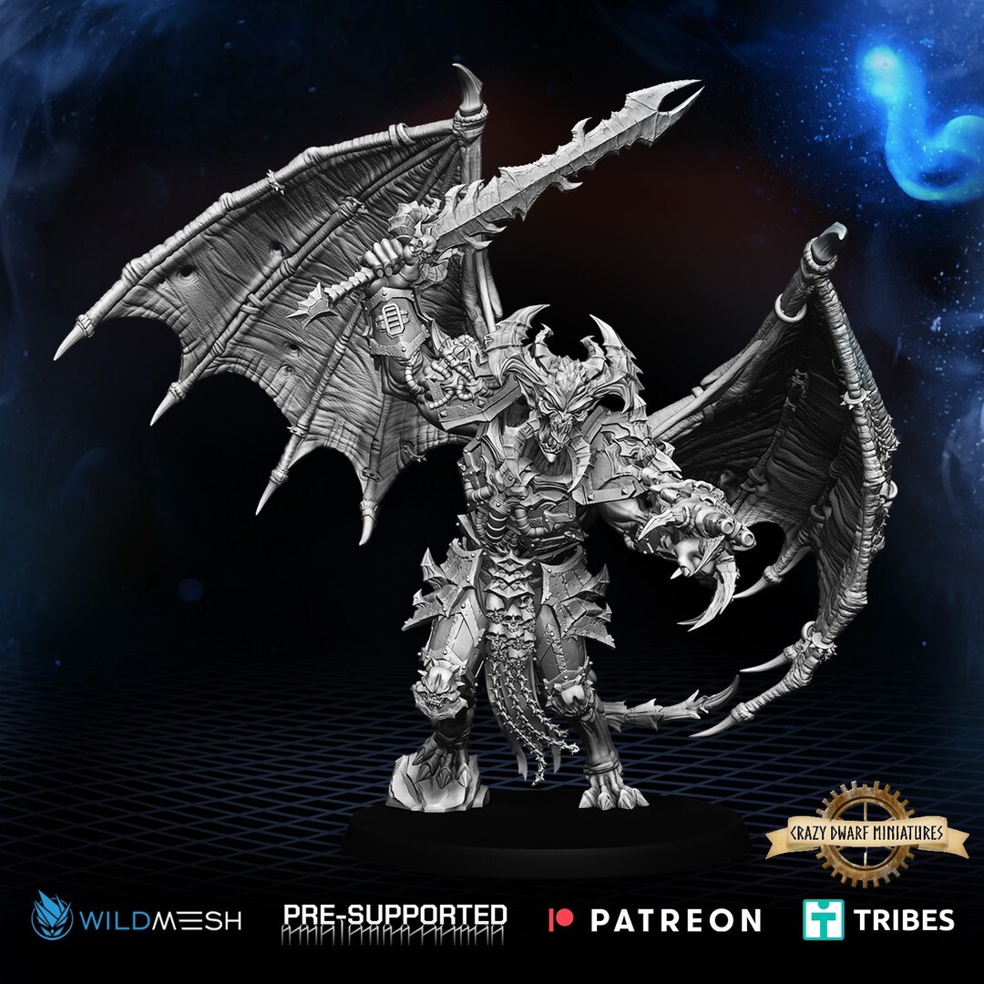 Gladiator Demon Lord Demon Royalty 3D Printed Resin - Etsy