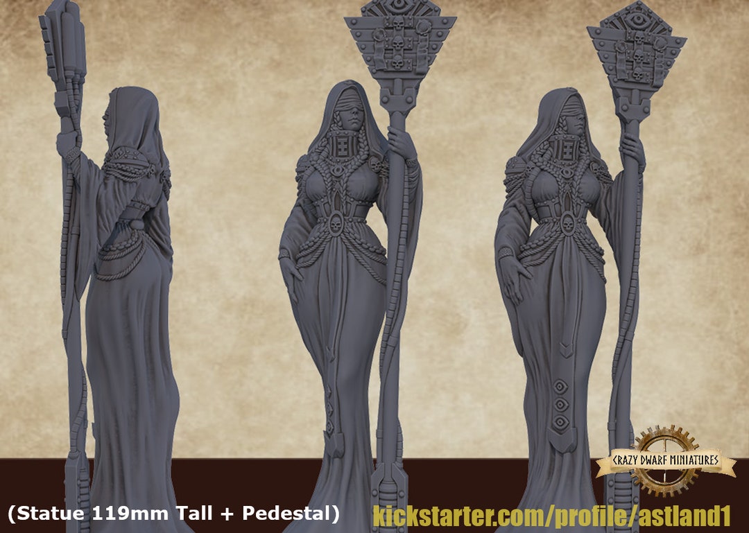 The Seer Statue | Sci-fi Terrain | 3D Printed Resin Miniature | by ...