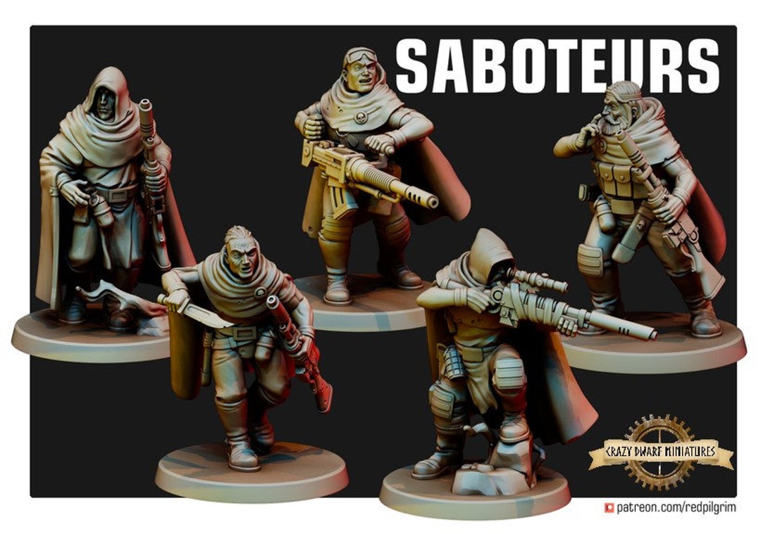 Saboteurs Squad | 3D Printed Resin Miniature | by Red Pilgrim ...