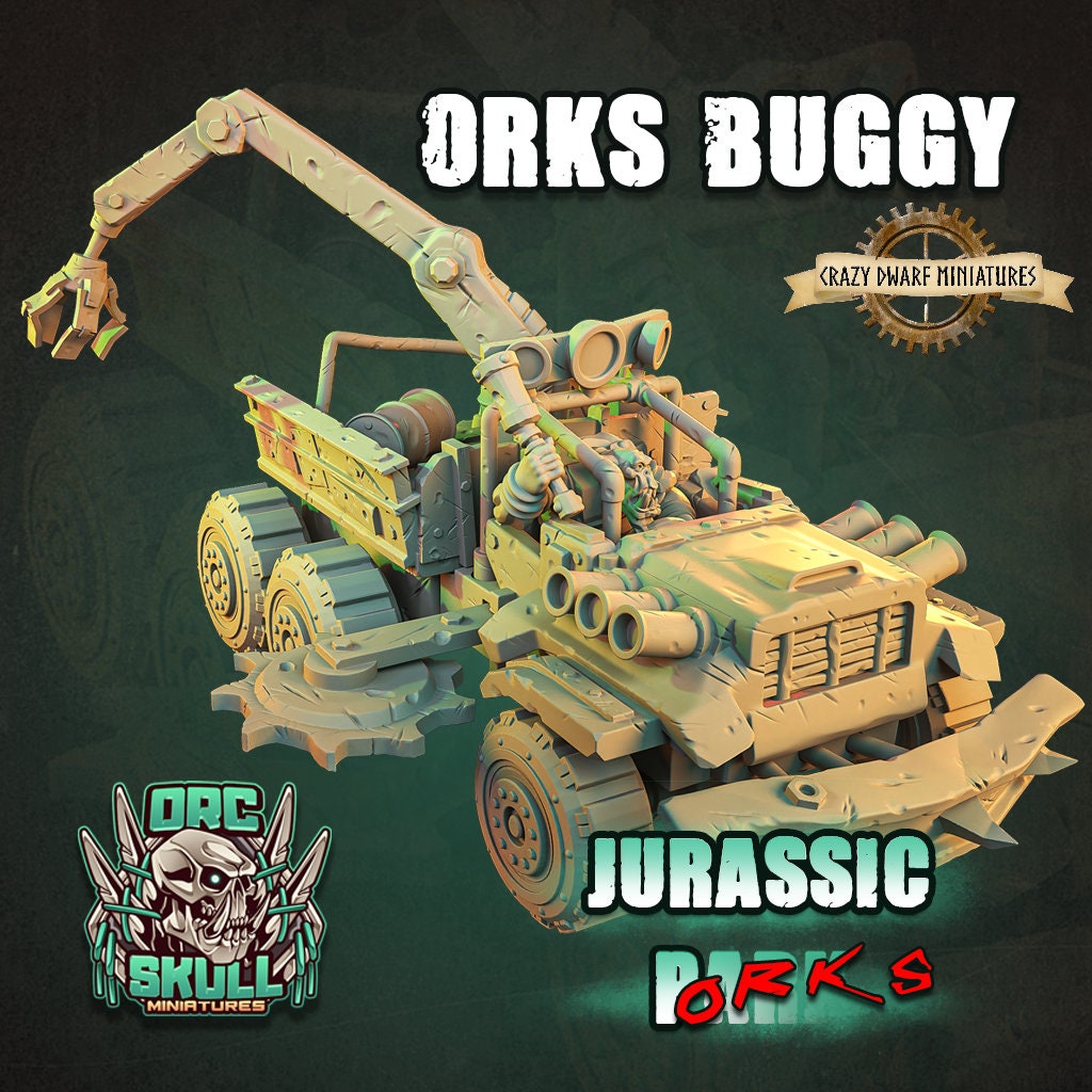 Ork Buggy | Space Orks | 3D Printed Resin Miniature | by Orc Skull ...