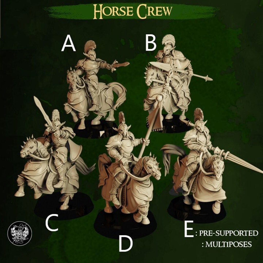 D&D High Elf Cavalry | Dungeons and Dragons | 28mm/32mm Miniature | by ...