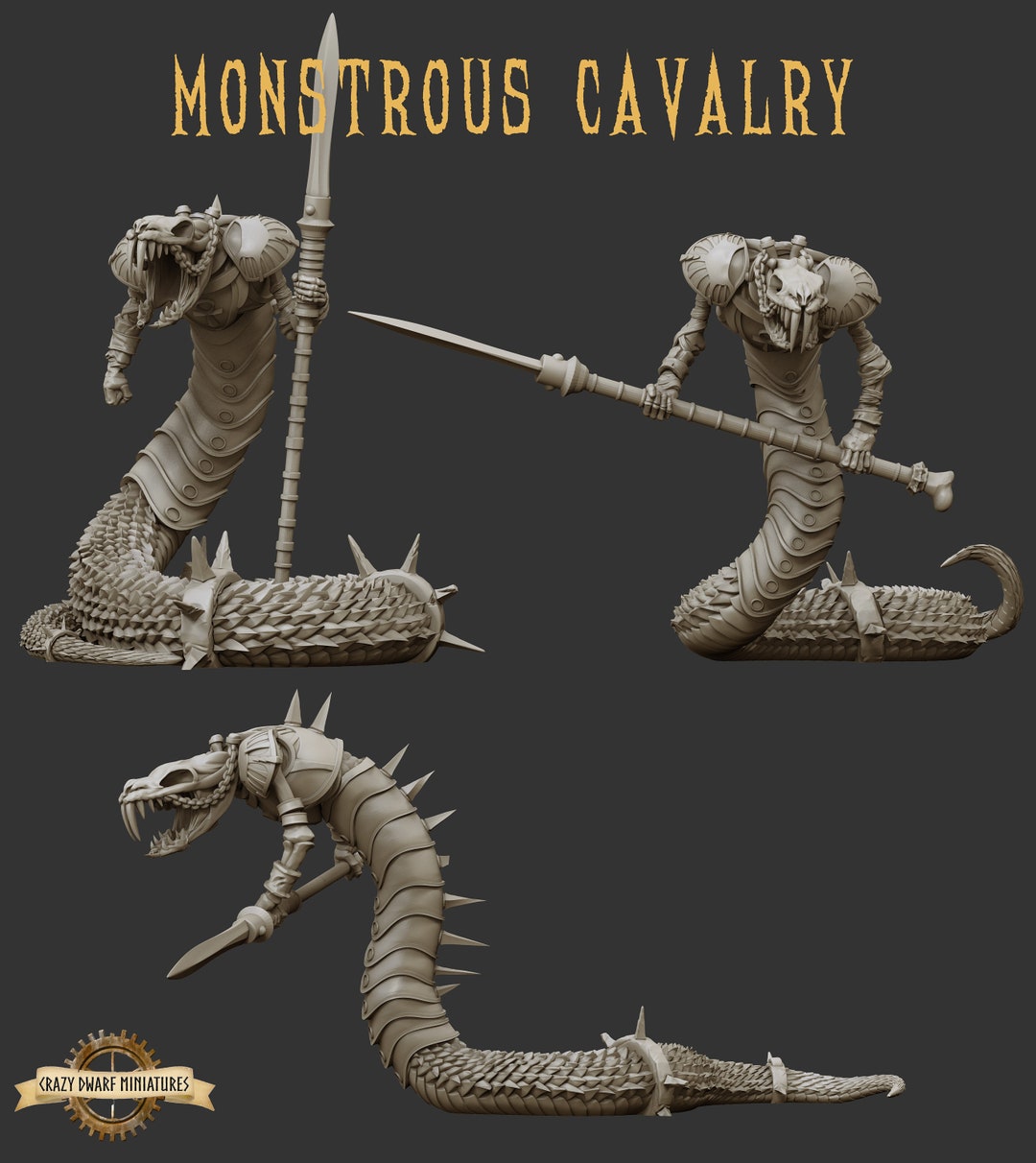 Skeleton Snake Stalkers | Pharaohs Legacy | 3D Printed Resin Miniature ...