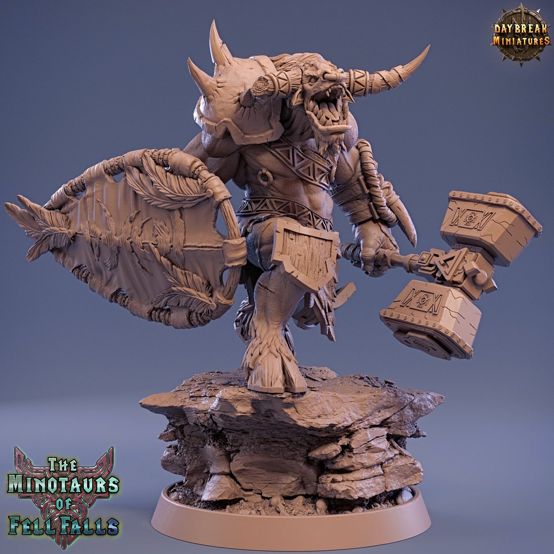 D&D Minotaur Paladin/cleric | Dargo Foul | 3D Printed Resin Miniature | 32mm | by Daybreak ...