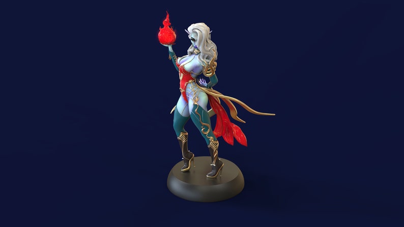 D&D Dark Elf Wizard 3D Printed Resin Miniature by Hold My - Etsy UK