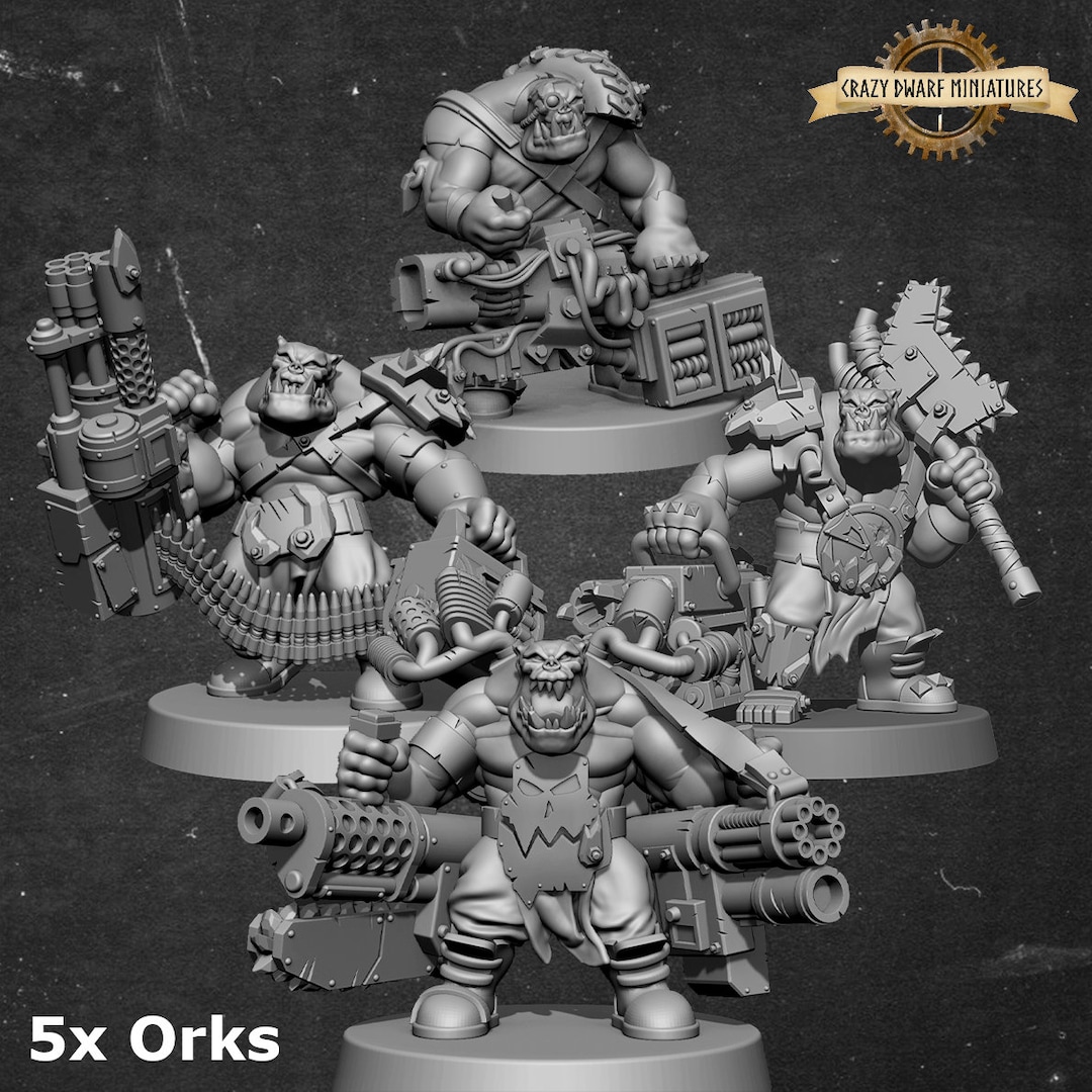 Ork Big Bul-brutes | Space Orks | 3D Printed Resin Miniature | by ...