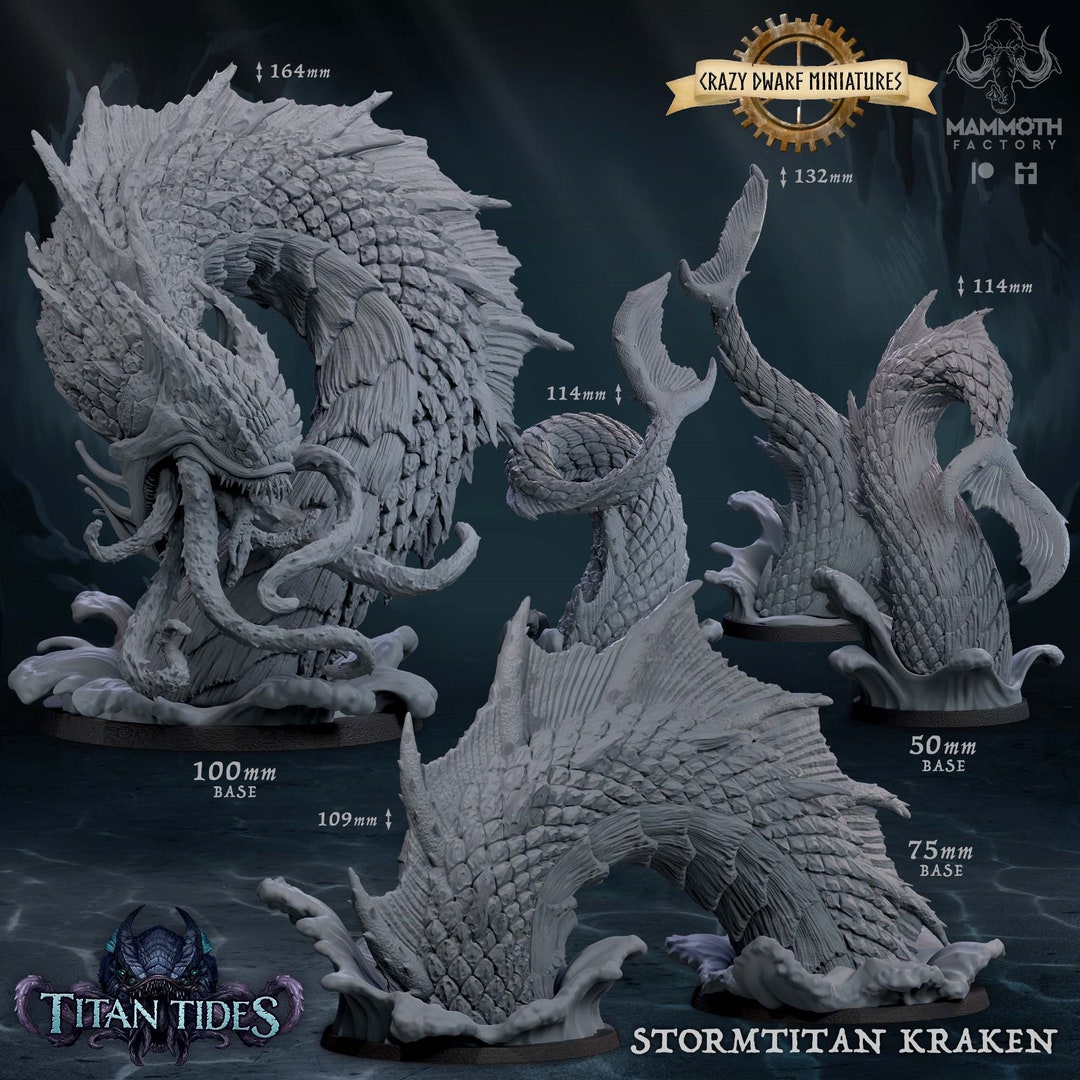 D&D Ancient Kraken | Dungeons and Dragons | Storm Titan Kraken | 28mm ...