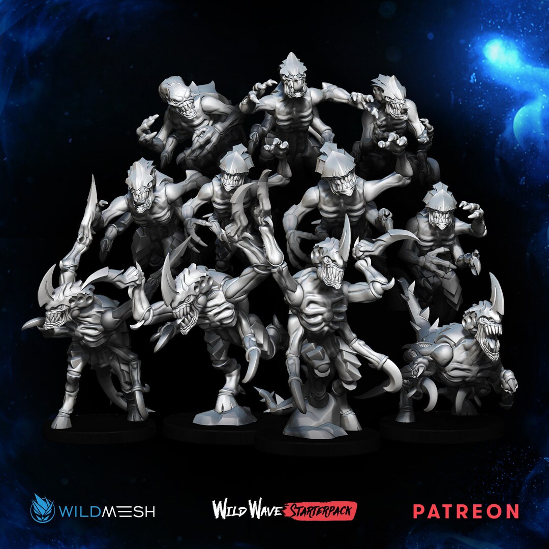 Hive Sprogs/sprinters | Alien Hive Kelth | 3D Printed Resin Miniature ...