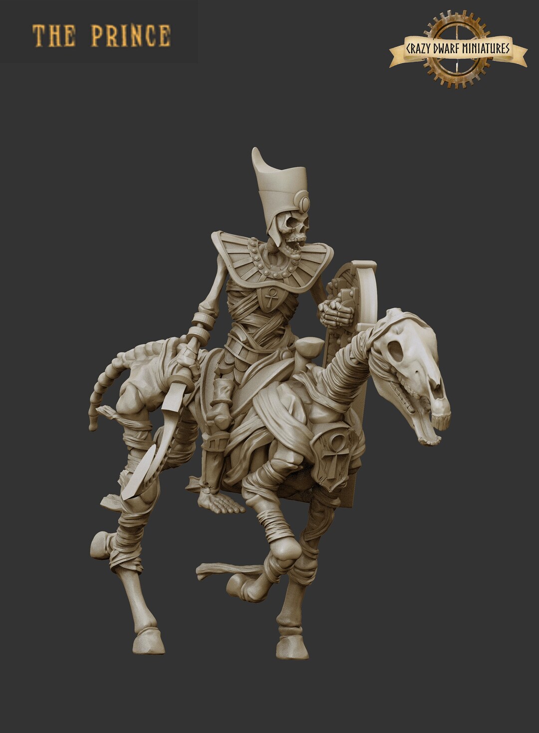 Skeleton Pharaoh Prince on Horse | Pharaohs Legacy | 3D Printed Resin ...