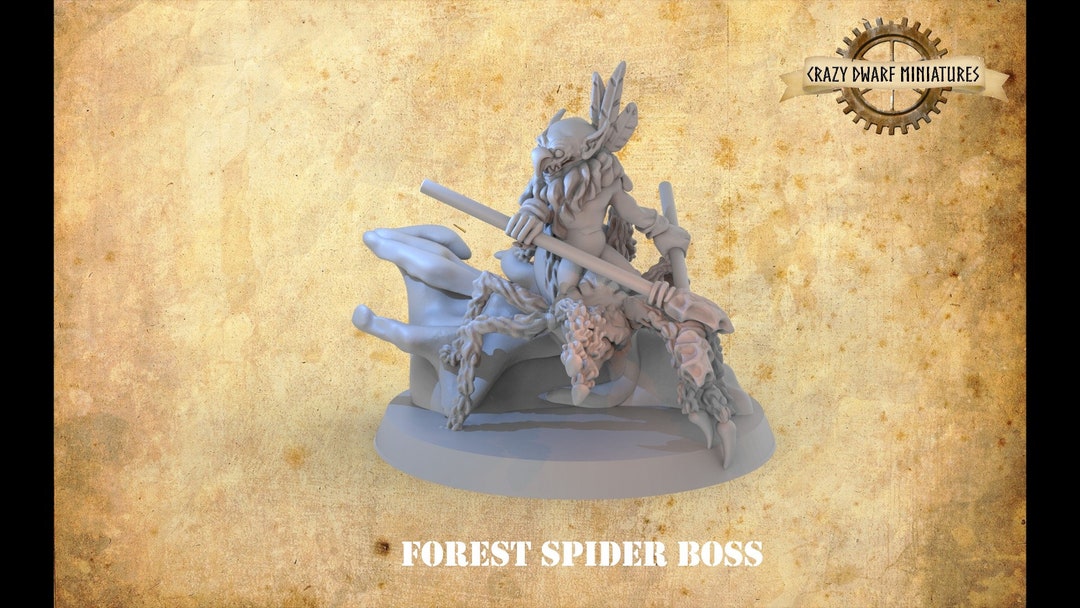 Forest Spider Boss | Orcs and Goblins | 28mm/32mm Miniature | by Crazy ...