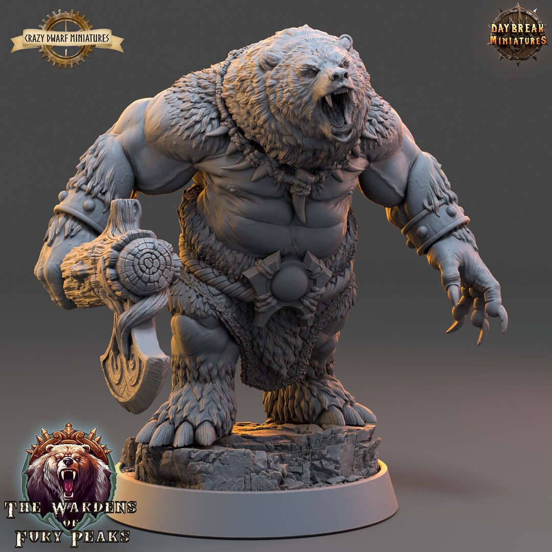 D&D Bearman Barbarian/fighter | Carnag Angman | 3D Printed Resin ...