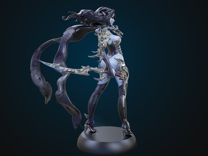 D&D Dark Elf Assassin | Dungeons and Dragons | 32mm and 72mm Miniature ...