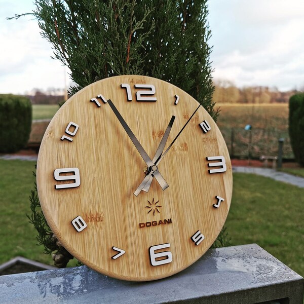 Bamboo Clock - Etsy