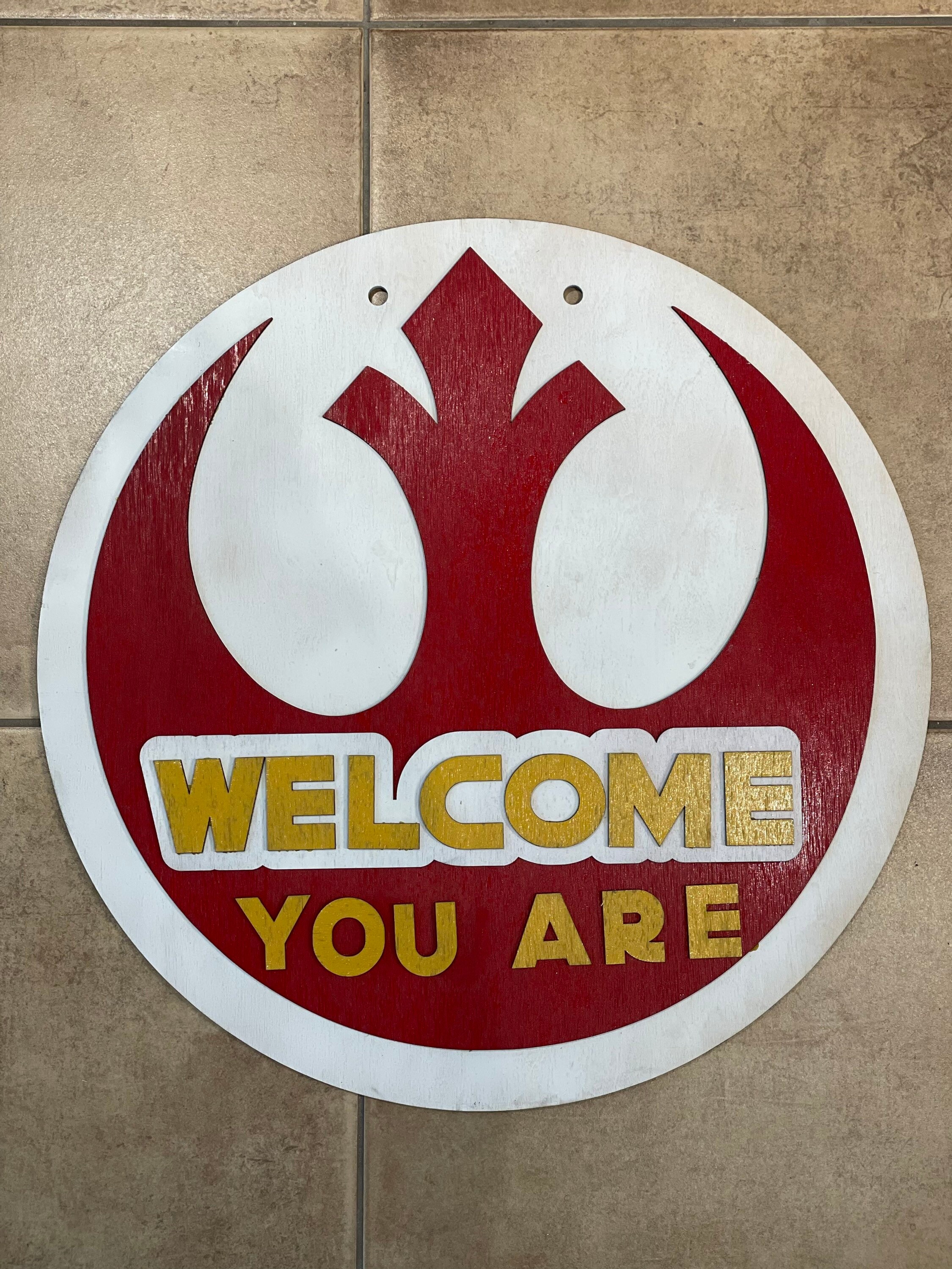 Welcome You Are, Star Wars, Door Hanger, Movie Sign - Etsy