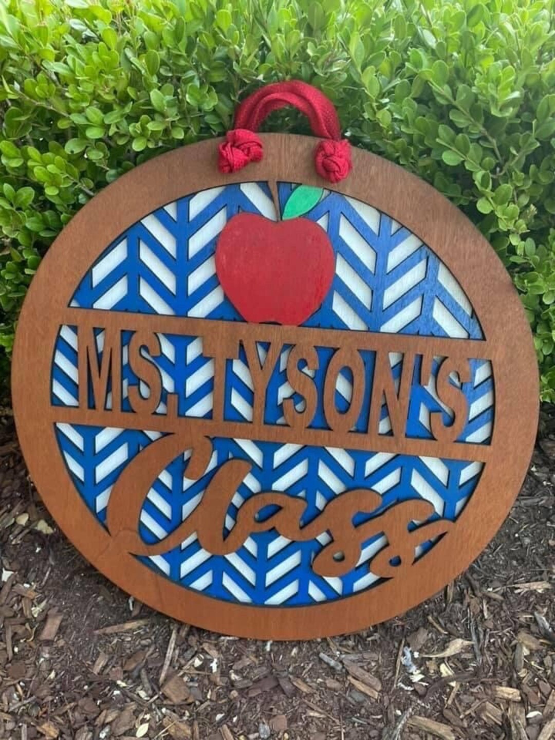 Teacher Welcome Sign - Painted Background - Modern Decor - Teacher Sign ...