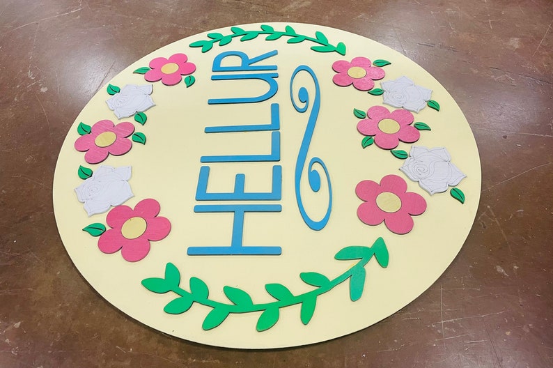 HELLUR - Colorful Southern Farmhouse Wooden Door Hanger Decor Sign 23 ...