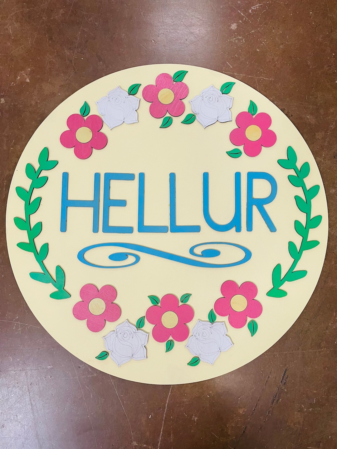 HELLUR - Colorful Southern Farmhouse Wooden Door Hanger Decor Sign 23 ...