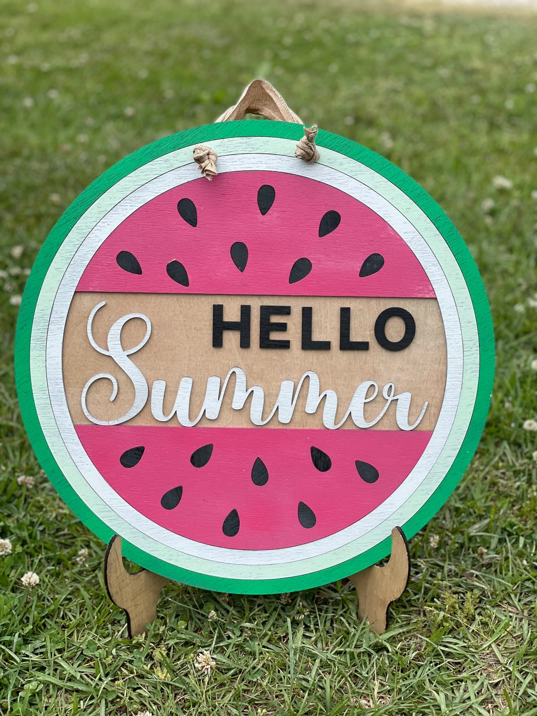 Hello Summer Watermelon Welcome Door Hanger - Etsy