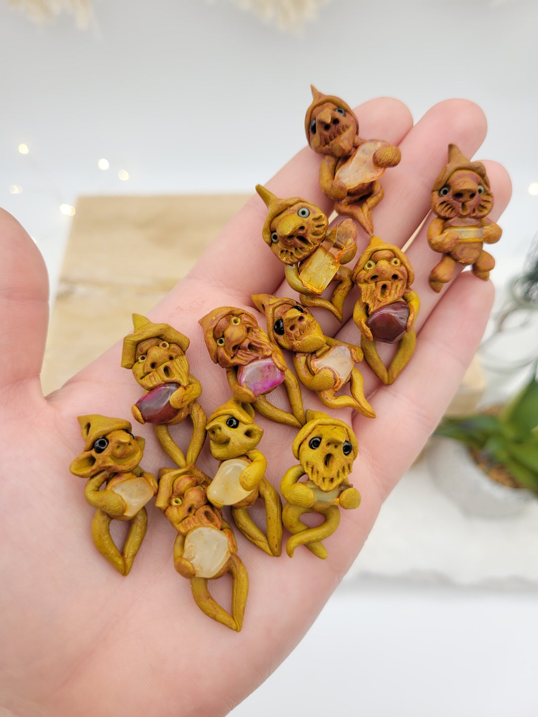 Troll Crystal Necklace, Clay Troll With Crystal, Raw Crystal Jewelry ...