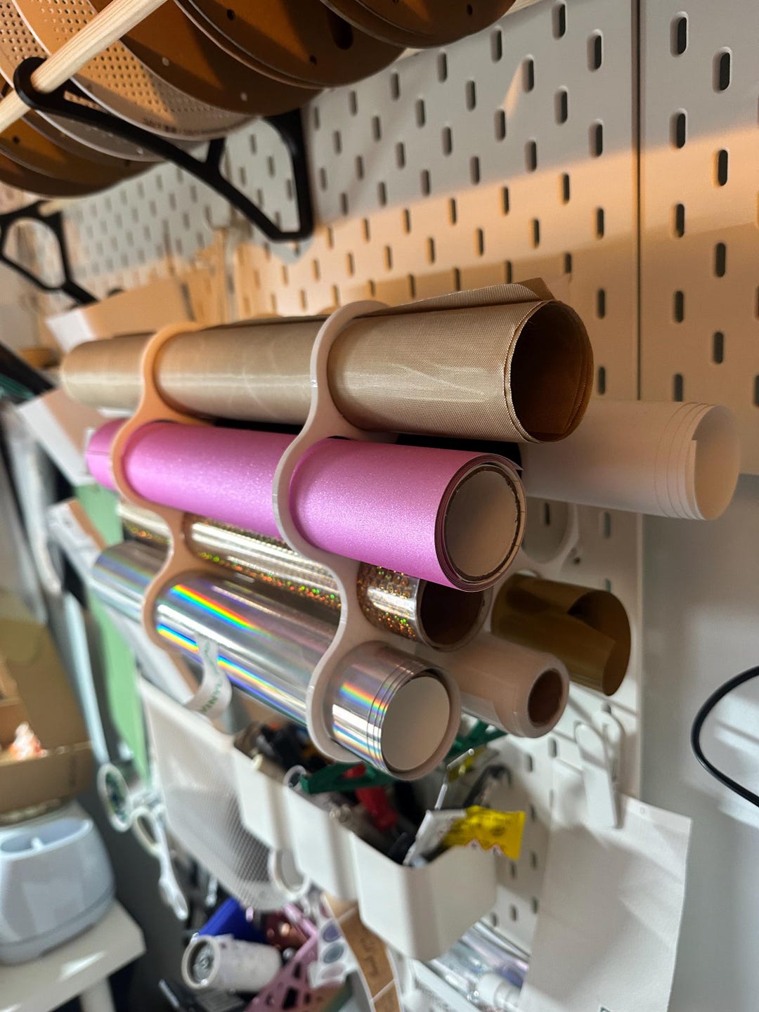 IKEA SKADIS Vinyl Mount Peg Board Sticker Roll Stand Cricut - Etsy