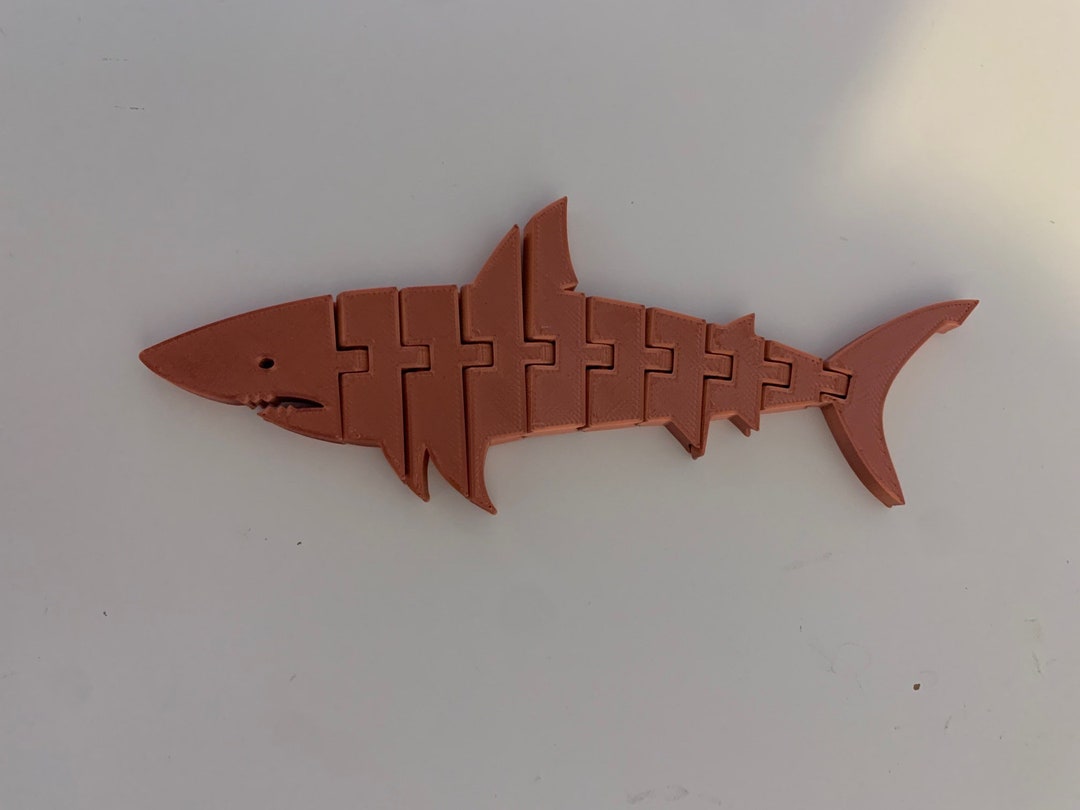 Flexible Shark Fidget Toy 3D Printed Flexi Shark Fish Gift PLA - Etsy UK