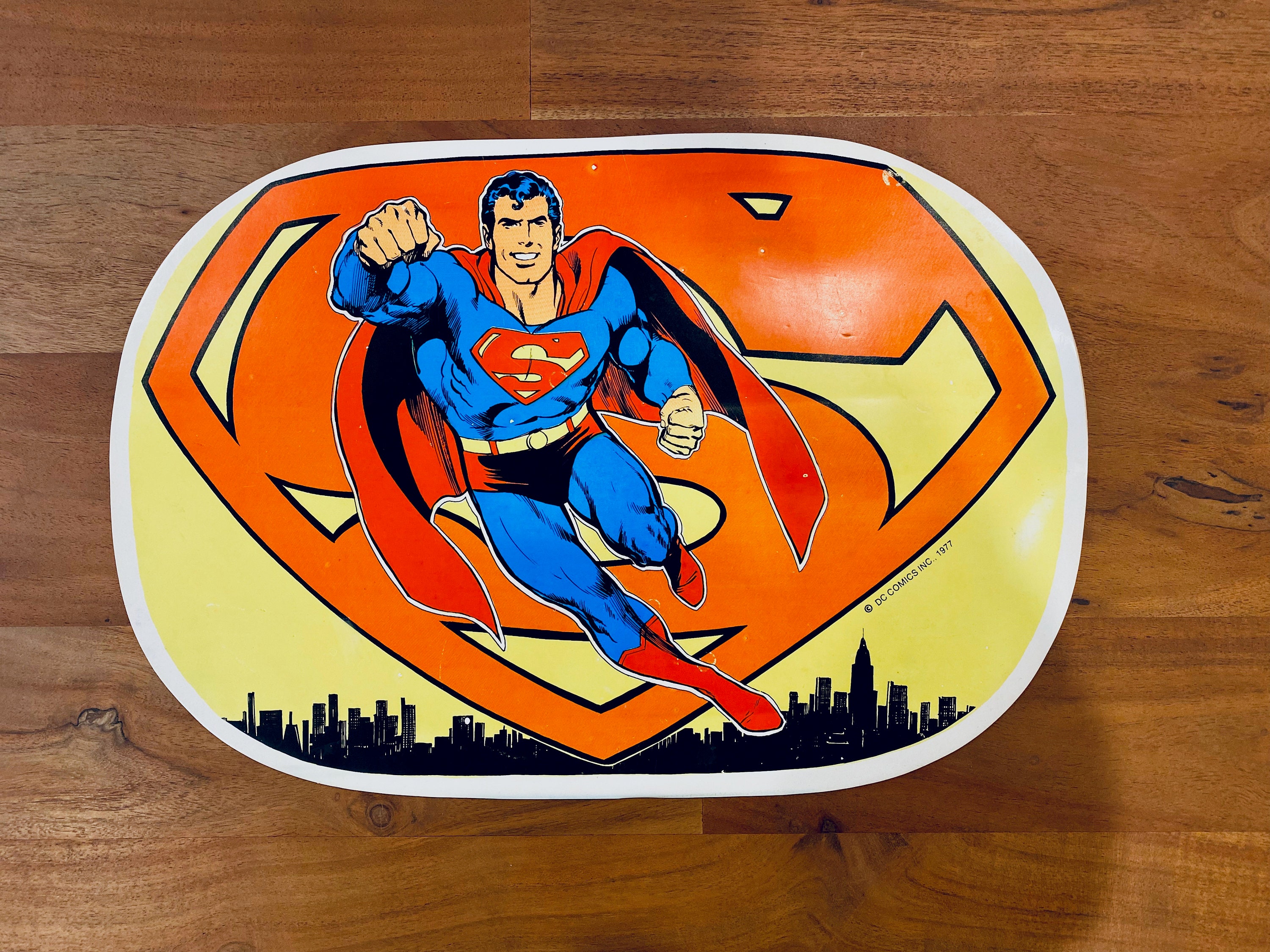 Vintage 1977 DC Superhero Foam Placemats Superman & Wonder Woman Sold ...