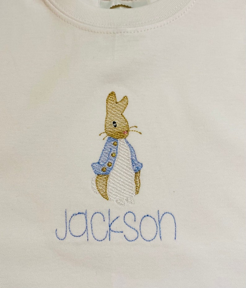 Boys Peter Rabbit Shirt/peter Rabbit Embroidery/personalized - Etsy