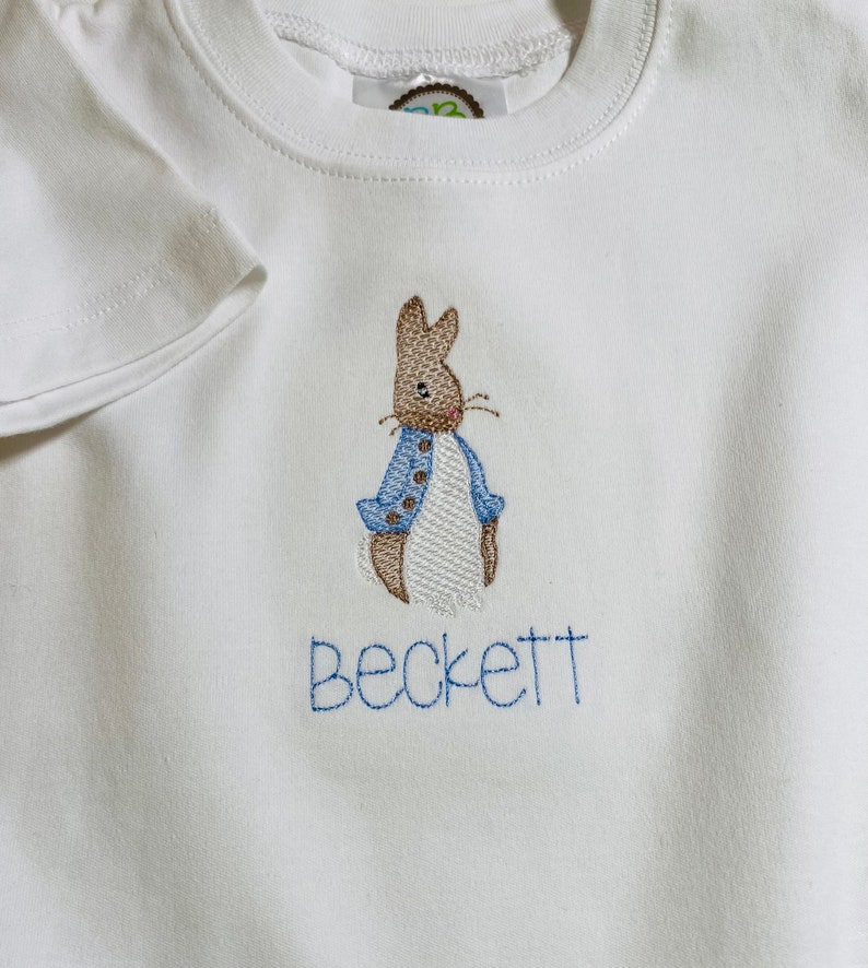 Boys Peter Rabbit Shirt/peter Rabbit Embroidery/personalized - Etsy