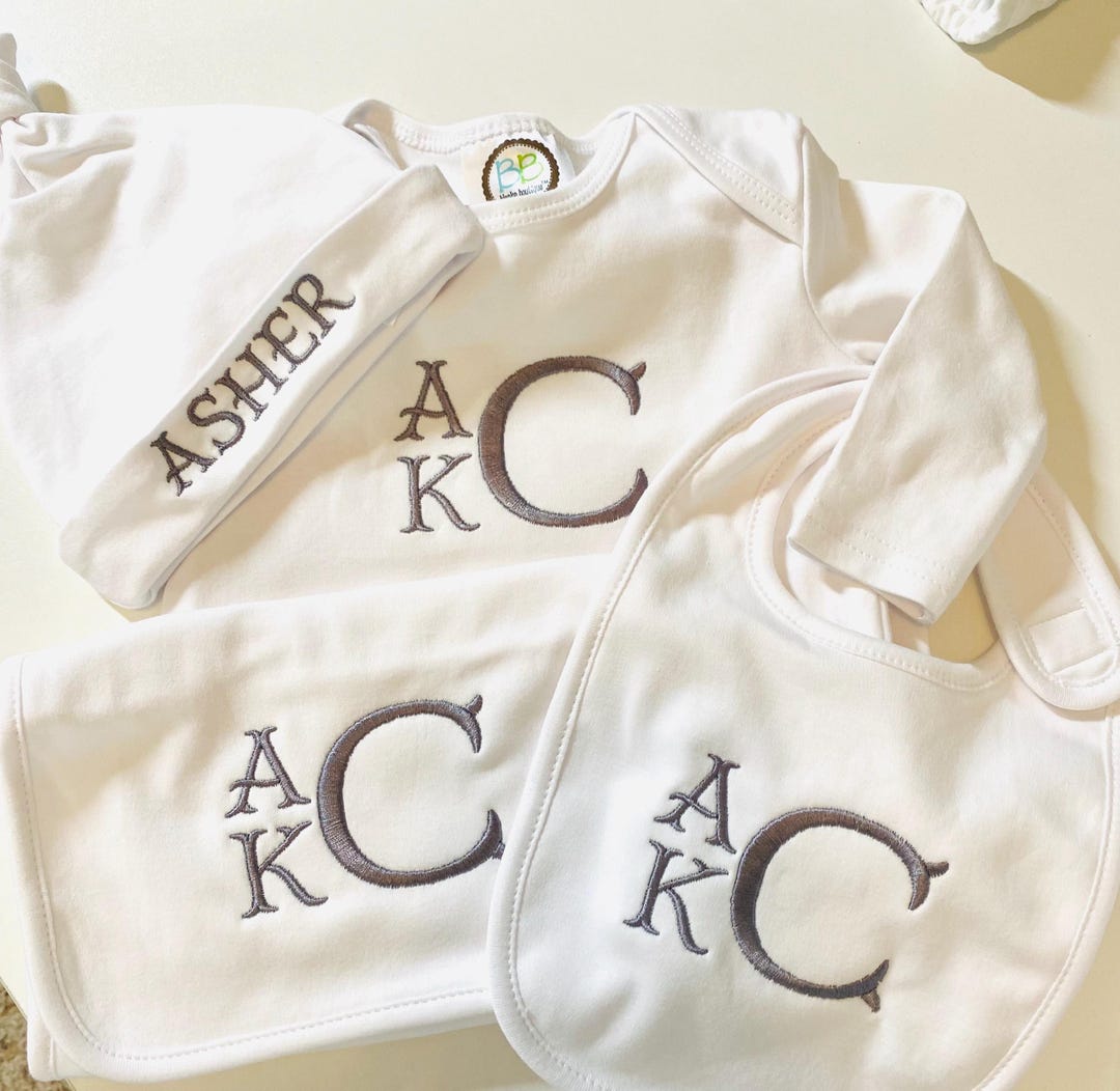 Custom Embroidered Monogrammed Baby Outfit: Boutique Quality - Etsy