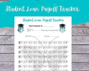 Student Loan Debt Payment Tracker Debt Payoff Color Chart - Etsy