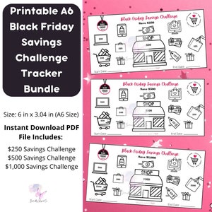 Printable Black Friday Savings Challenge Bundle A6 Size - Etsy