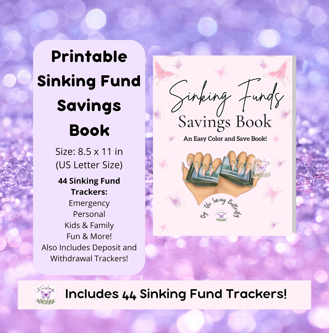 Printable Sinking Funds Savings Book, Digital Savings Book, Month Ahead ...