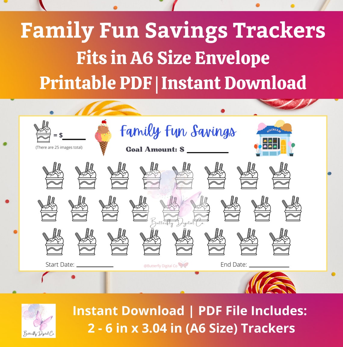 Printable Family Fun Savings Tracker A6/ Family Time Savings - Etsy