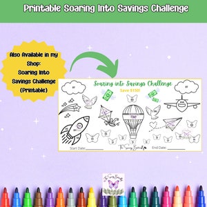 Printable Theme Park Savings Tracker: A6 Printable With Cash Envelope ...