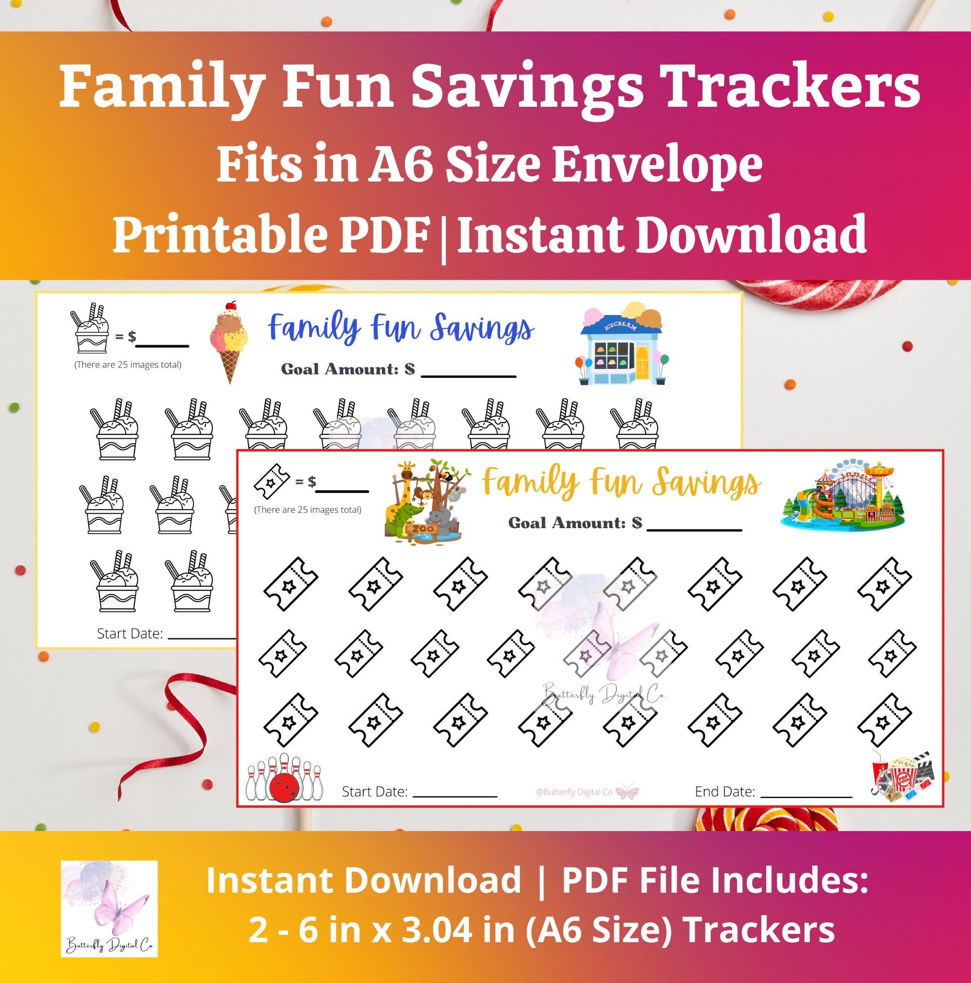Printable Family Fun Savings Tracker A6/ Family Time Savings - Etsy