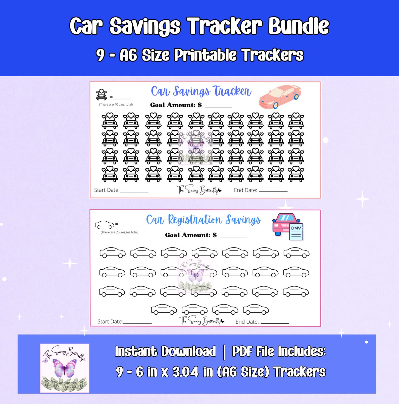 Printable Car Savings Tracker Bundle: A6 Budgeting (PDF Download) - Etsy