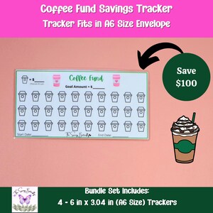 Coffee Savings Challenge Bundle Set, A6 Savings Challenge, Sinking Fund ...