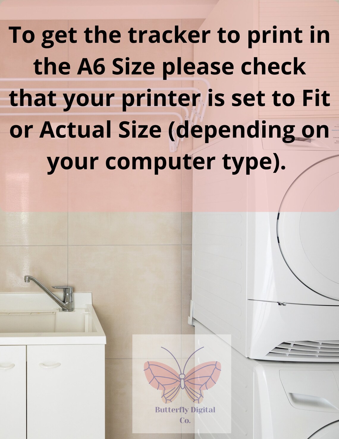 Printable Washer and Dryer Savings Tracker A6/ Washing Machine | Etsy