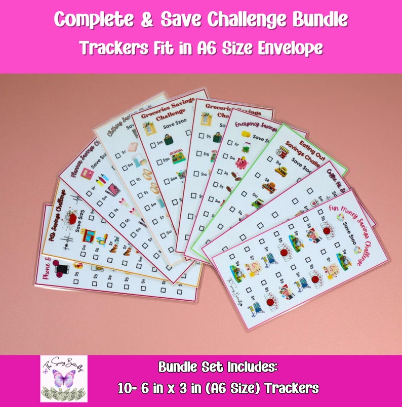 Sinking Fund Trackers Bundle: Laminated A6 Savings Challenge - Etsy
