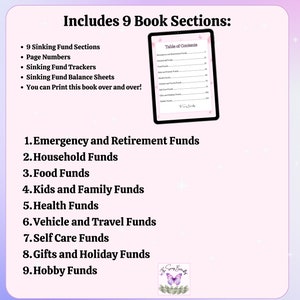 Printable Sinking Funds Savings Book, Digital Savings Book, Month Ahead ...