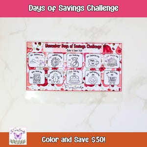 November Savings Challenge Bundle Set, A6 Monthly Tracker Set, Fall Fun ...