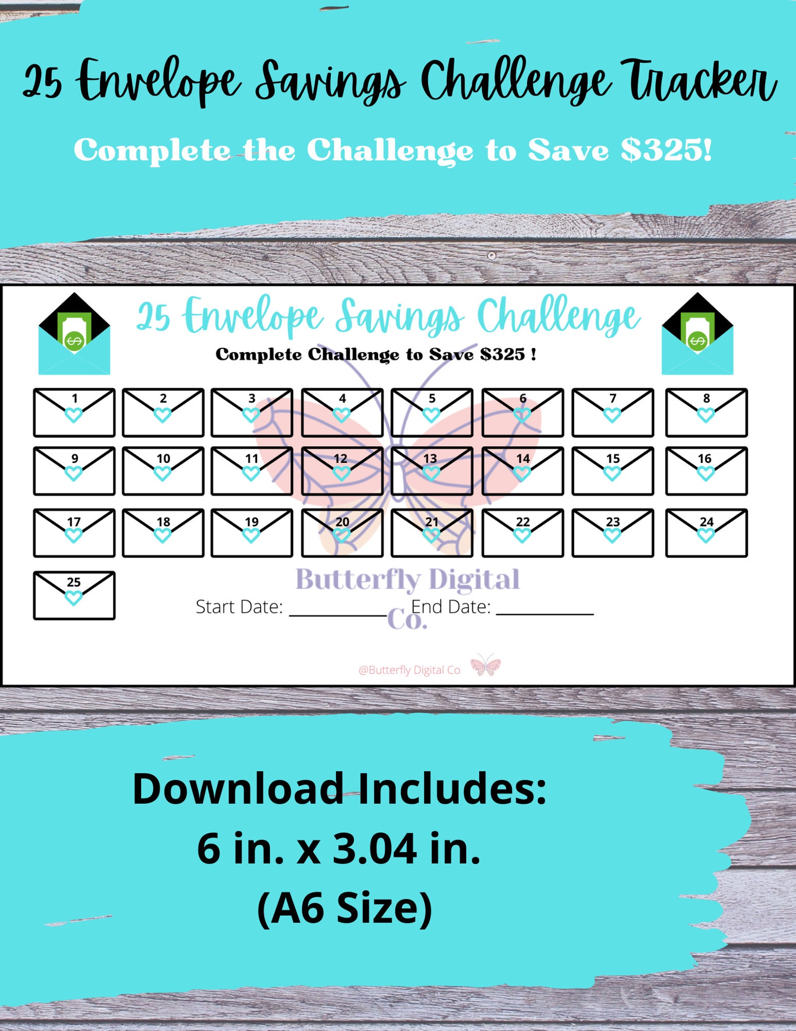 Printable Envelope Savings Challenge Tracker Bundle/ A6 - Etsy