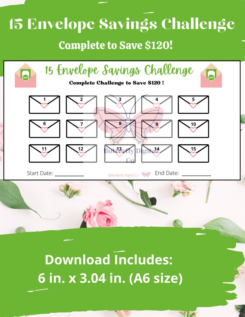 Printable Envelope Savings Challenge Tracker Bundle/ A6 - Etsy