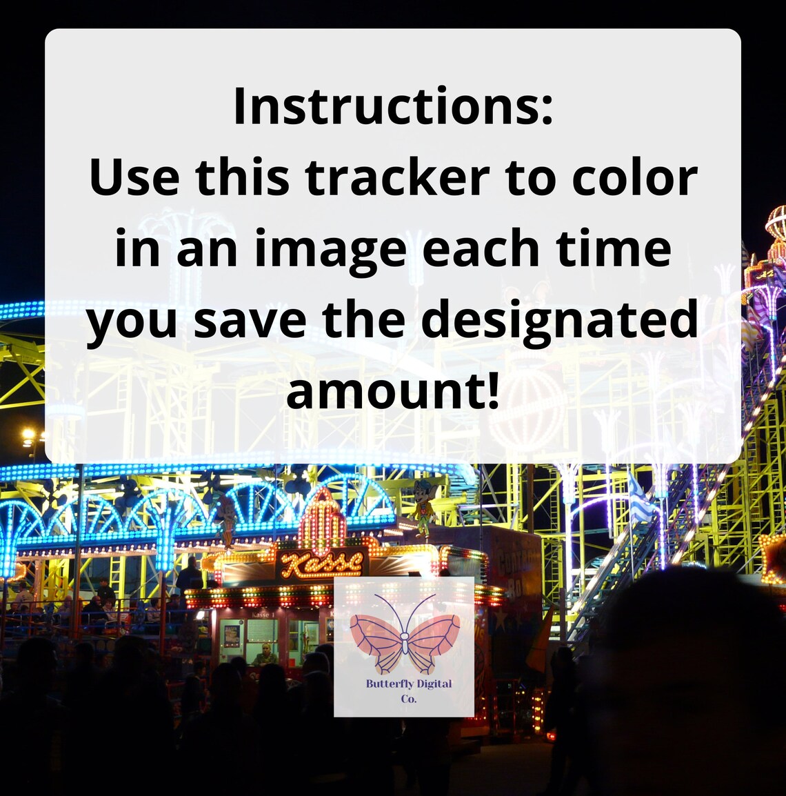 Printable Theme Park Savings Tracker A6/ Amusement Park - Etsy