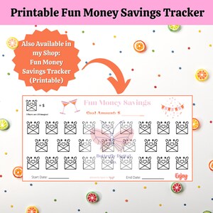 Printable 100 Dollar Fun Money Savings Challenge Tracker A6 - Etsy