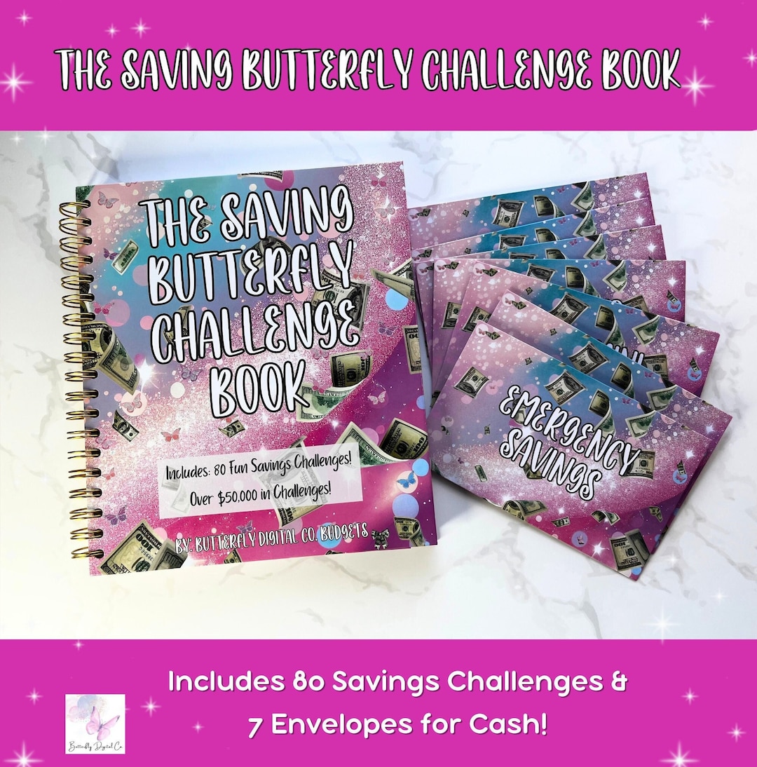 The Saving Butterfly Challenge Book, 80 Fun Savings Challenges to Save ...